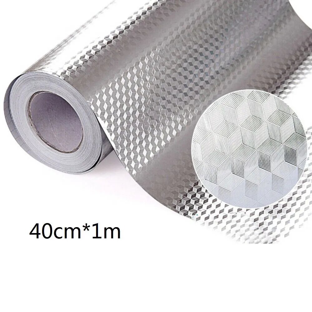 Водонепроницаемые маслостойкие самоклеящиеся наклейки на кухонные стены из алюминиевой фольги