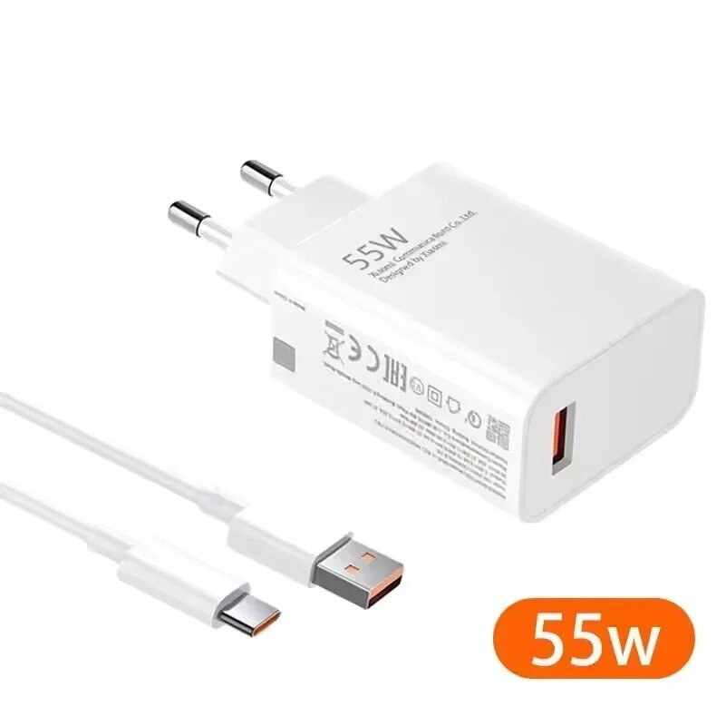 120W Ультра Быстрое Зарядное Устройство QC 5.0 EU Вилка 6A Кабель Type C 67W 55W 33W Адаптер Быстрой Зарядки Для iPhone Huawei Xiaomi 2025
