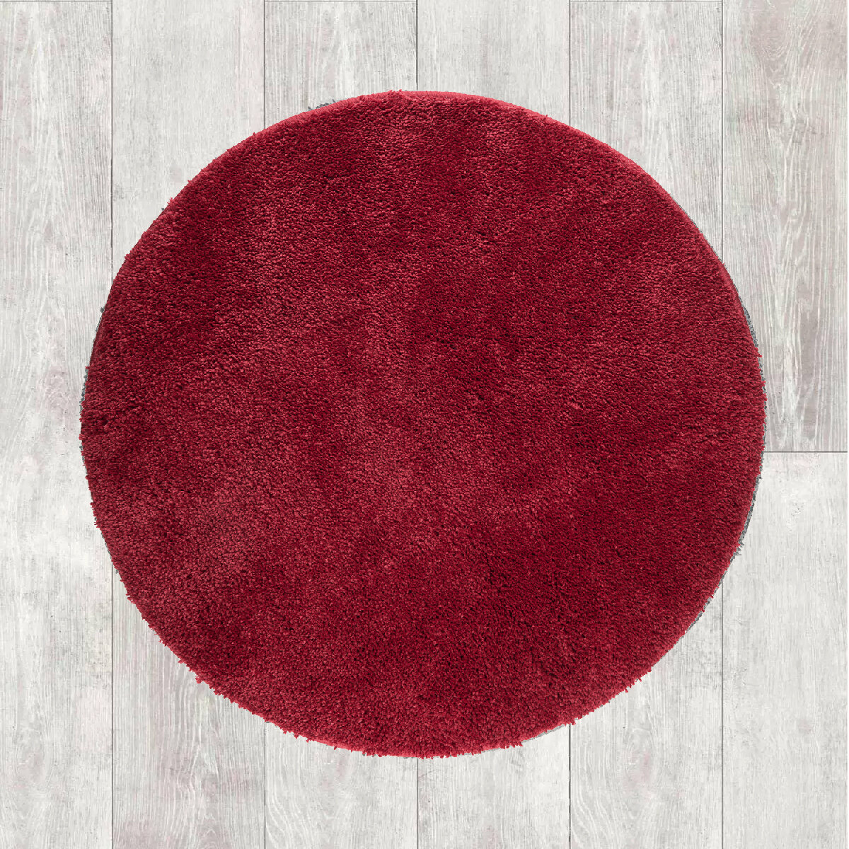 Коврик для ванной комнаты однотонный 70 х 70 см Magma красного цвета