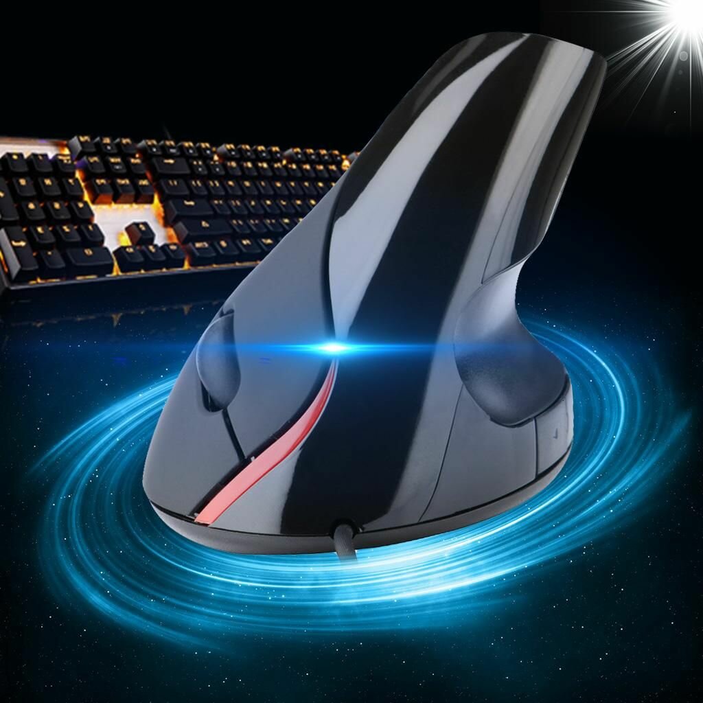 Эргономичная вертикальная мышь USB Оптическая для настольных ПК и ноутбуков
