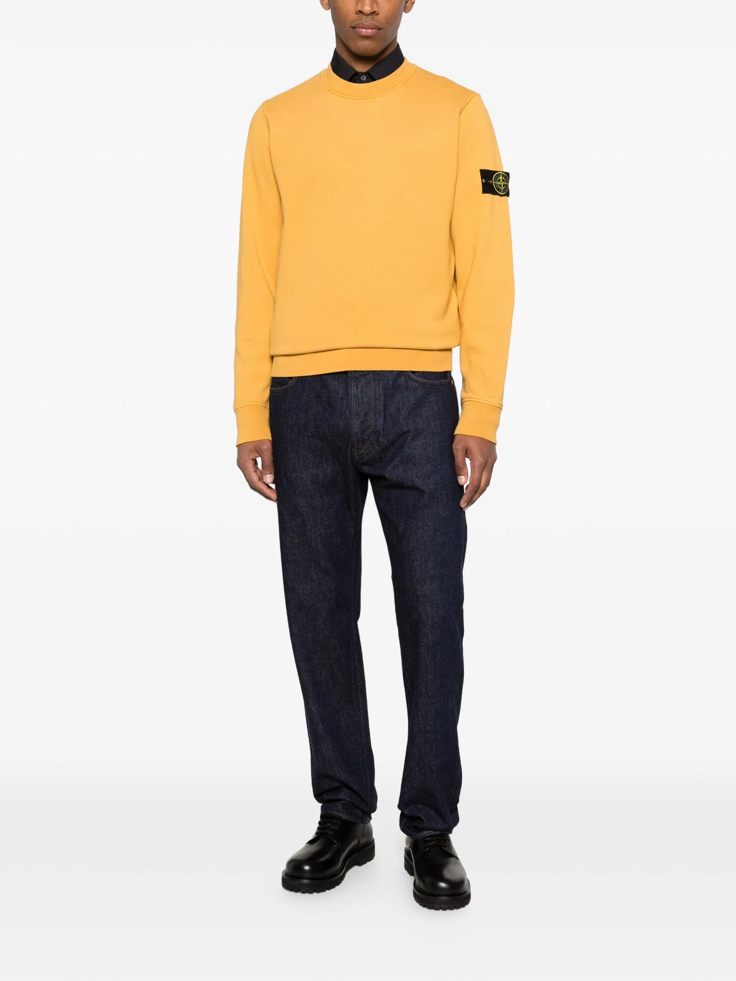 Толстовка Stone Island Crew-neck sweatshirt, размер 2XL, , yellow — фото 1