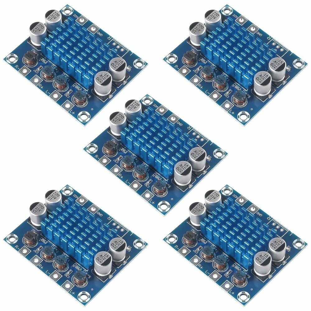 5x Усилитель мощности TPA3110 XH-A232 30W+30W Цифровая стерео плата, питание 8-26В, набор для проектов