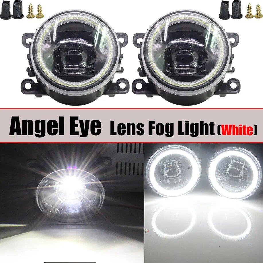 Автомобильные противотуманные фары в сборе, дневные ходовые огни Angel Eye DRL 12 В для Suzuki XL7 Swift SX4 Alto Splash Jimny Ignis Grand Vitara Lens Angel Eye White