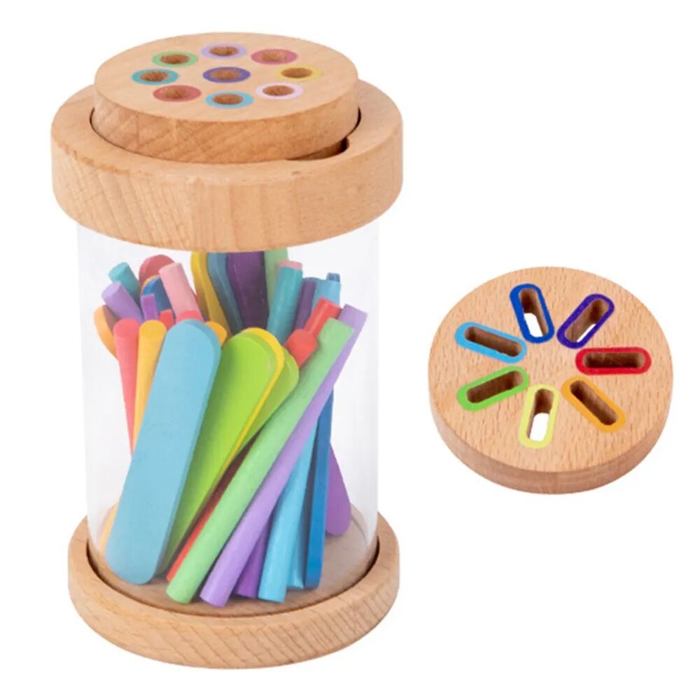 Детская игрушка для сортировки по цвету из дерева и акрила, 4 6 лет