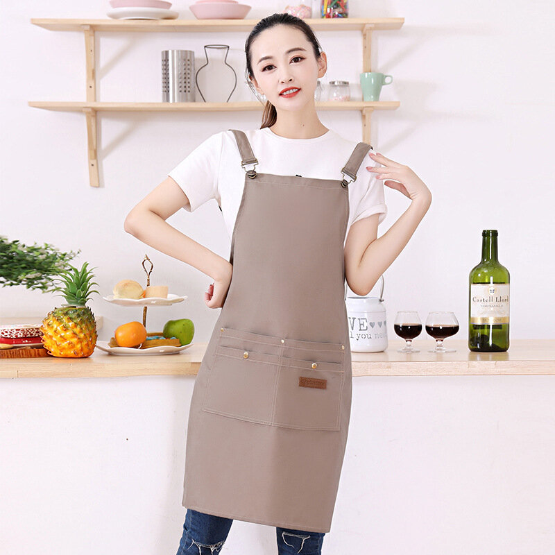 Оптовый водонепроницаемый фартук из брезента, фартук для кухни и приготовления пищи, фартук для работы в кухне