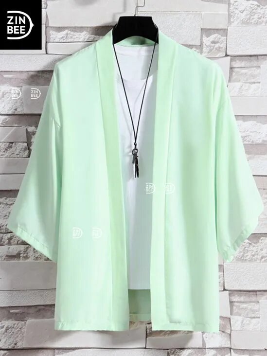 Рубашка ZinBee Рубашка Гавайская Хаори летняя оверсайз