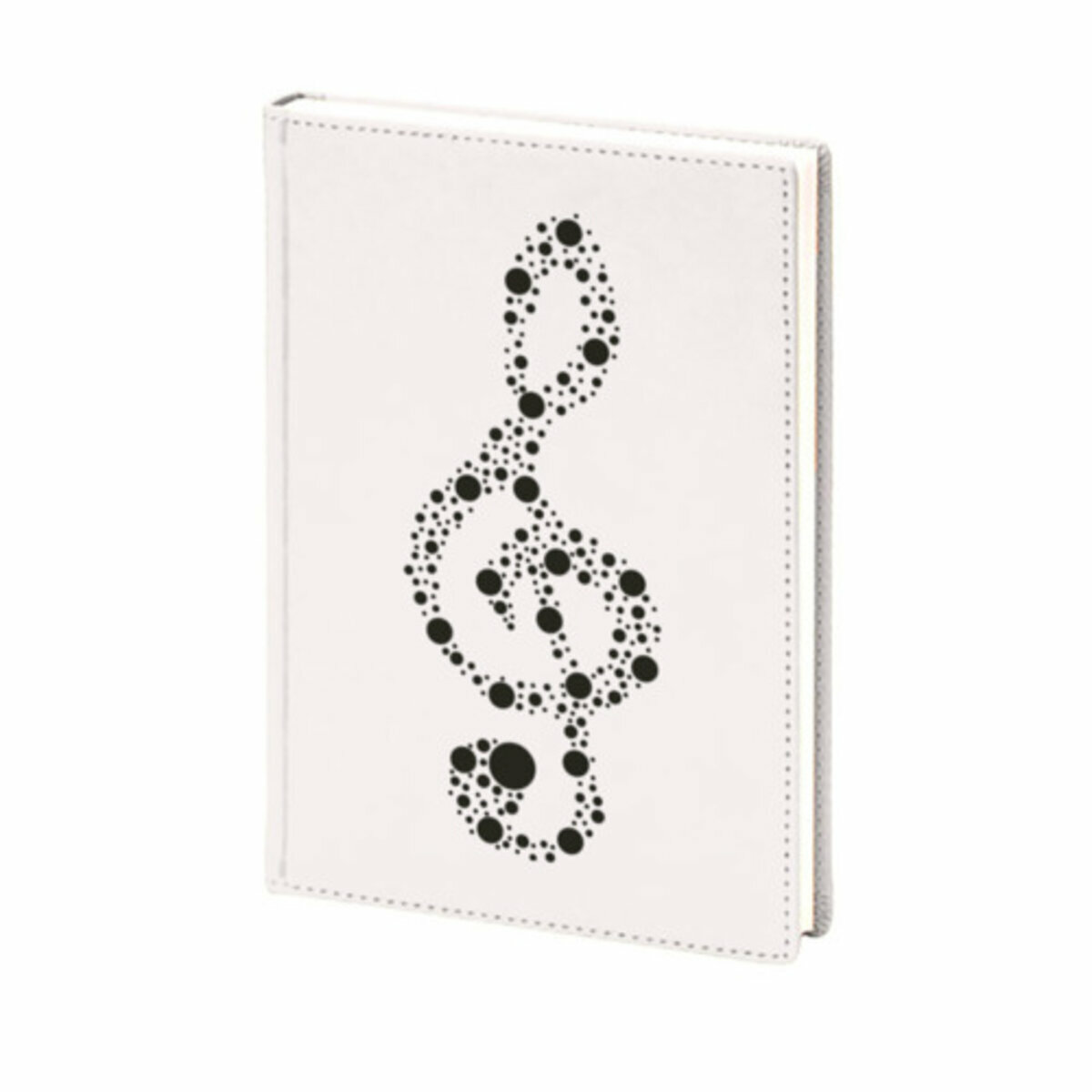 Ежедневник «Скрипичный ключ подарок учителю музыки музыканту» (белый)