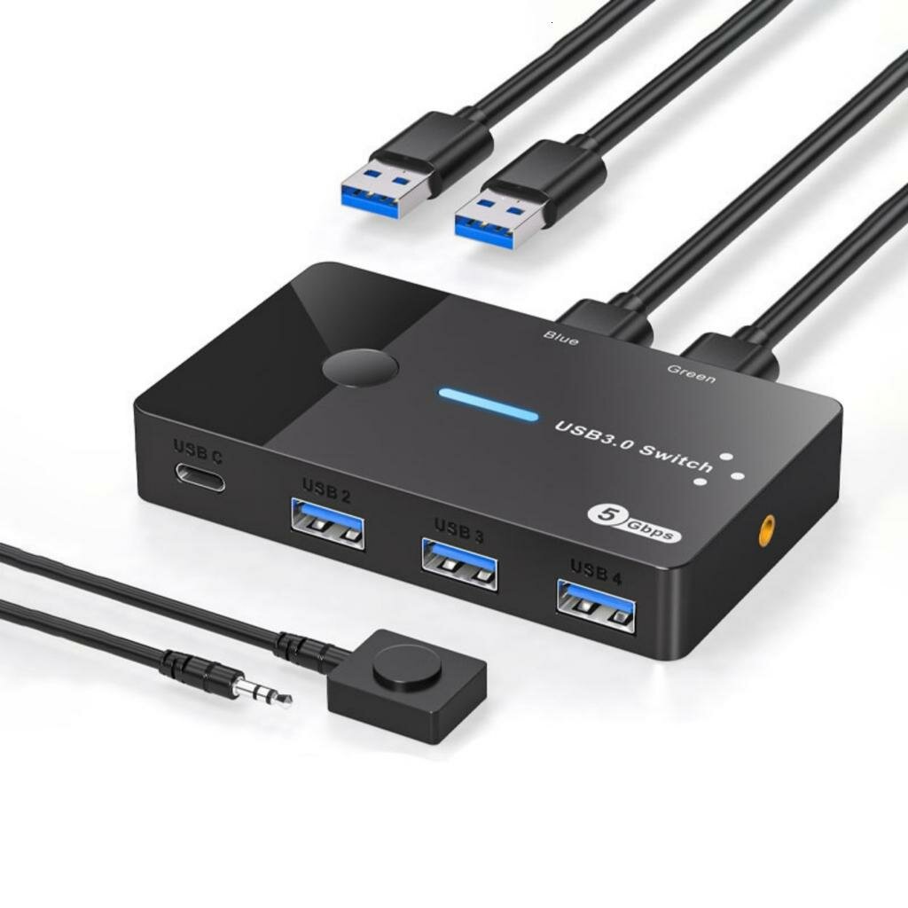 USB 3.0 KVM-переключатель 2×4