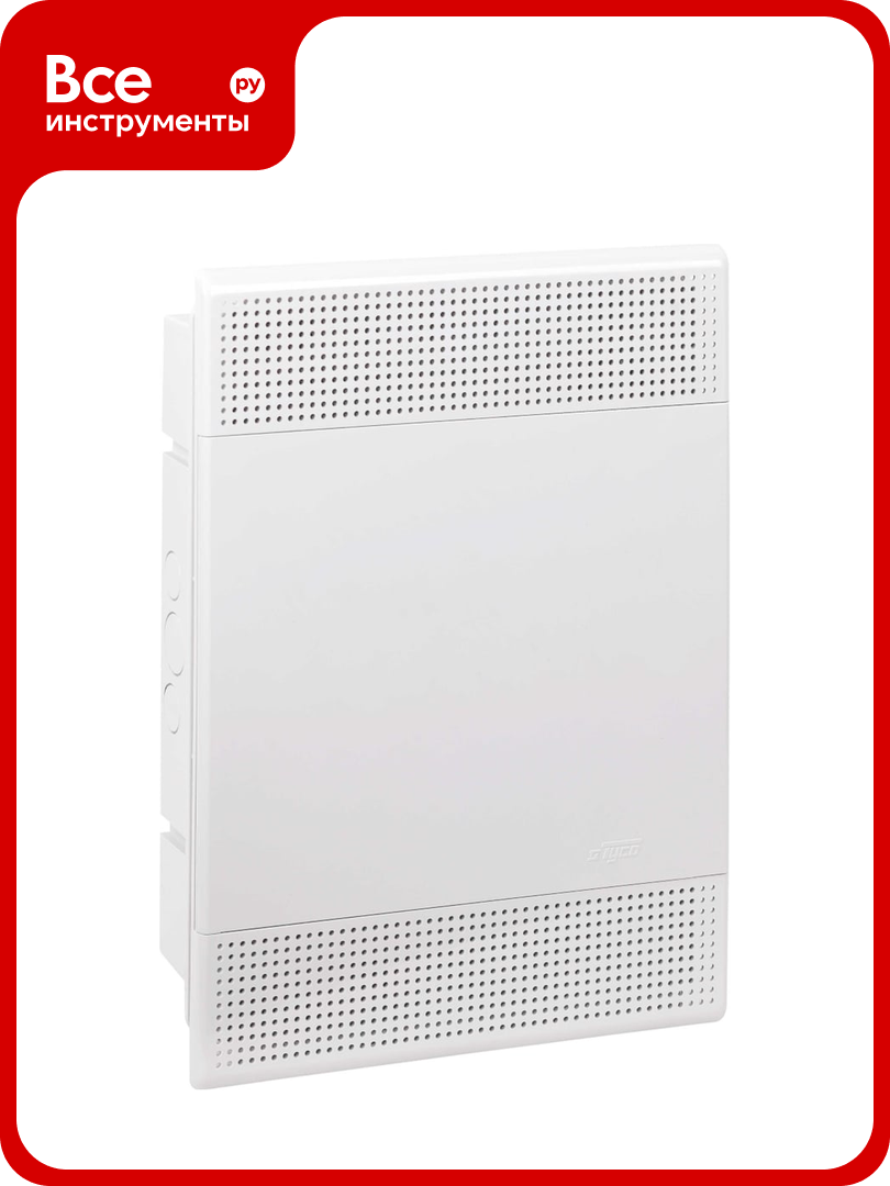 Слаботочный встраиваемый щит Рувинил мультимедийный с монтажной пластиной белый