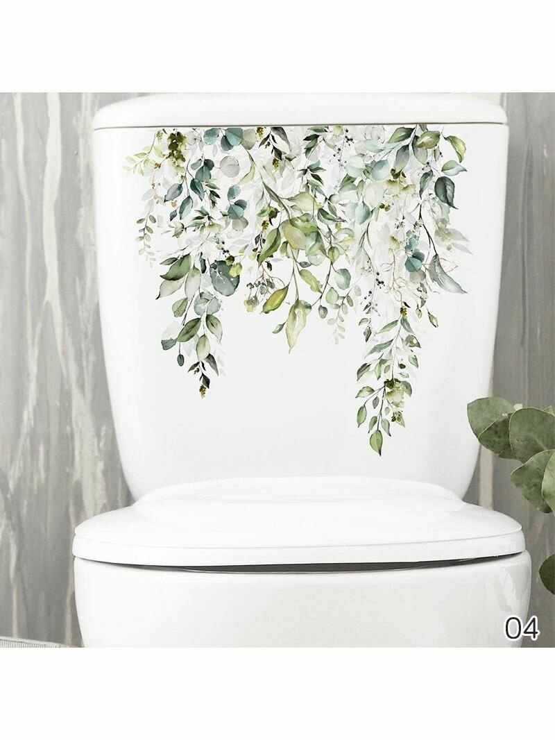 Зеленые растения и цветы наклейки на стены наклейки на унитаз