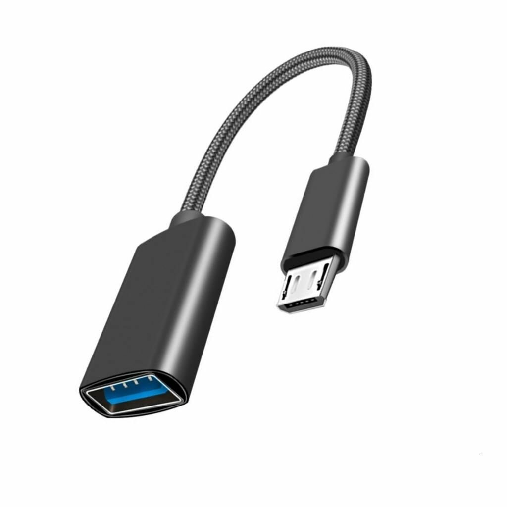 Портативный USB2.0 OTG адаптер, Черный - USB к micro