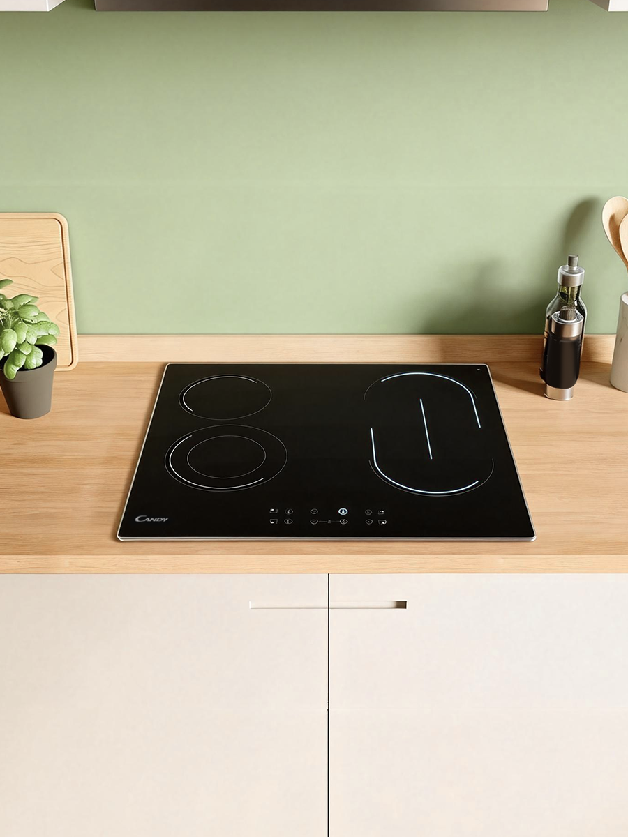 Варочная панель Candy CH64BVTRU, 4 Hi-Light конфорки, стеклокерамика