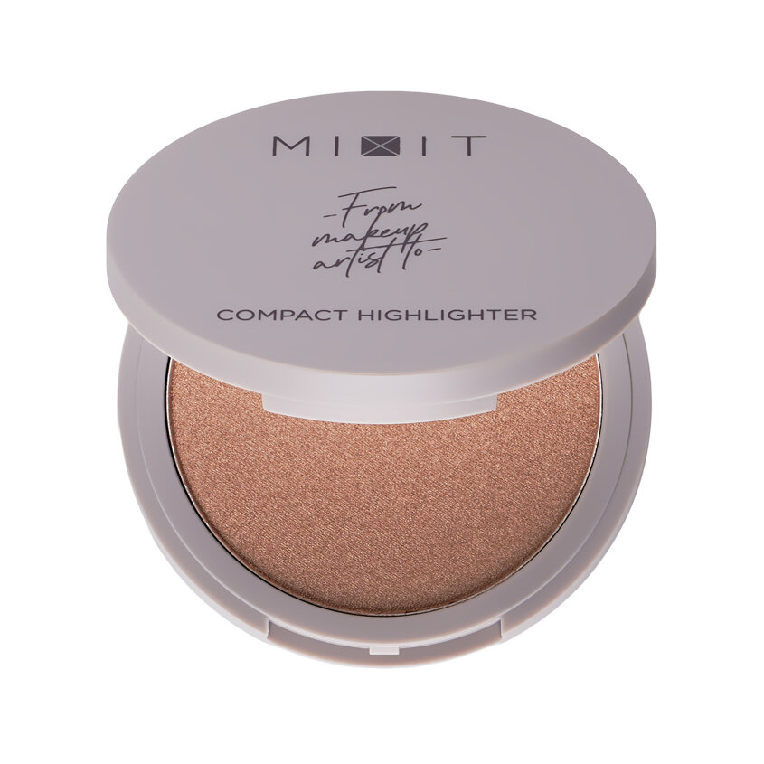 Хайлайтер для лица MIXIT COMPACT HIGHLIGHTER компактный тон 02 Gold tan