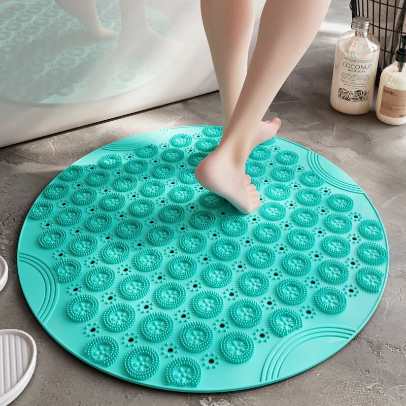 [Seale] Ванная комната Душ Непоскользящий коврик Круглый водонепроницаемый коврик для душа Коврик для ног в ванной Домашний массажный напольный коврик
