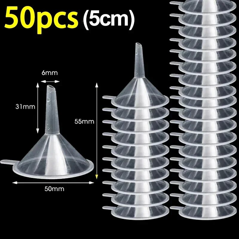 Мини прозрачные воронки из пластика 2-50 шт 5CM-50pcs