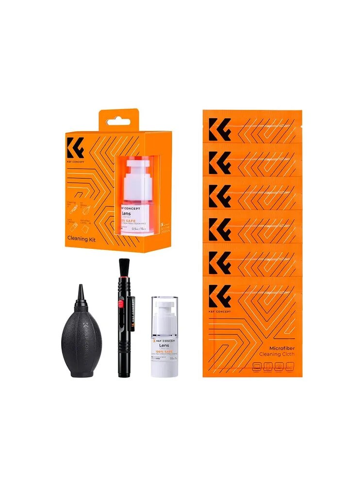 Набор для чистки оптики K&F Concept 1618, карандаш, груша, жидкость, 6 салфеток