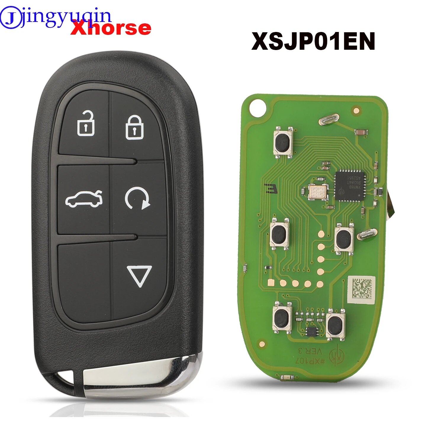 Автомобильный ключ jingyuqin для XHORSE XSJP01EN TOY.T XM38, универсальный смарт-ключ для Jeep, Chrysler, Dodge, полный ключ