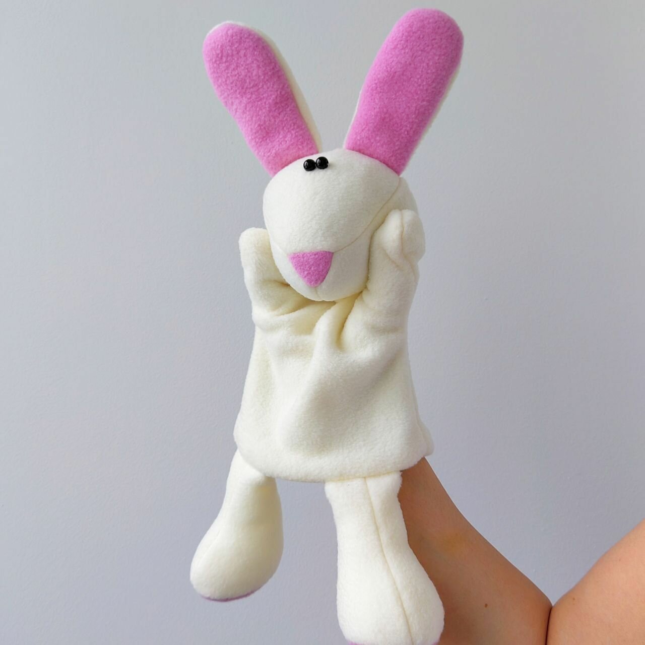 Игрушка для кукольного театра Заяц жемчужный