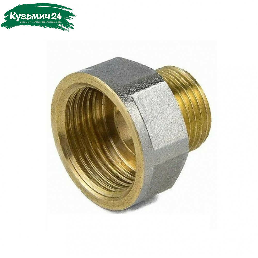 Переходник резьбовой Frap F322.0907 ВР-НР 2"-1 1/4", соединительный, латунь