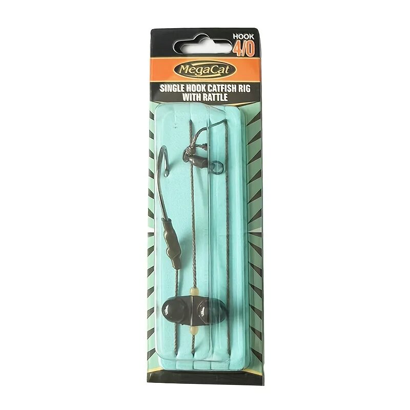 Оснастка для сома MegaCat Single Hook Catfish Rig с rattle, размер 4