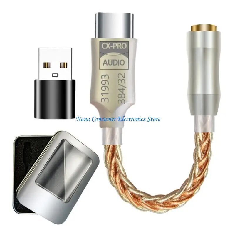 G7NE USB ЦАП адаптер 3.5 мм для наушников Golden