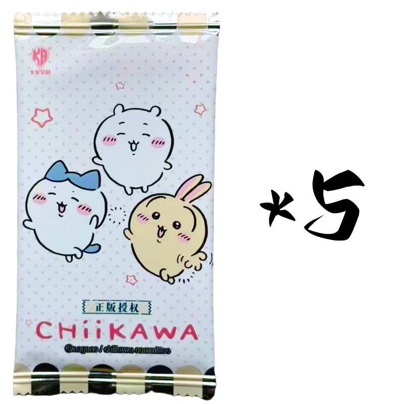 Chiikawa Коллекционные карточки, 5 пакетиков по 10 шт.