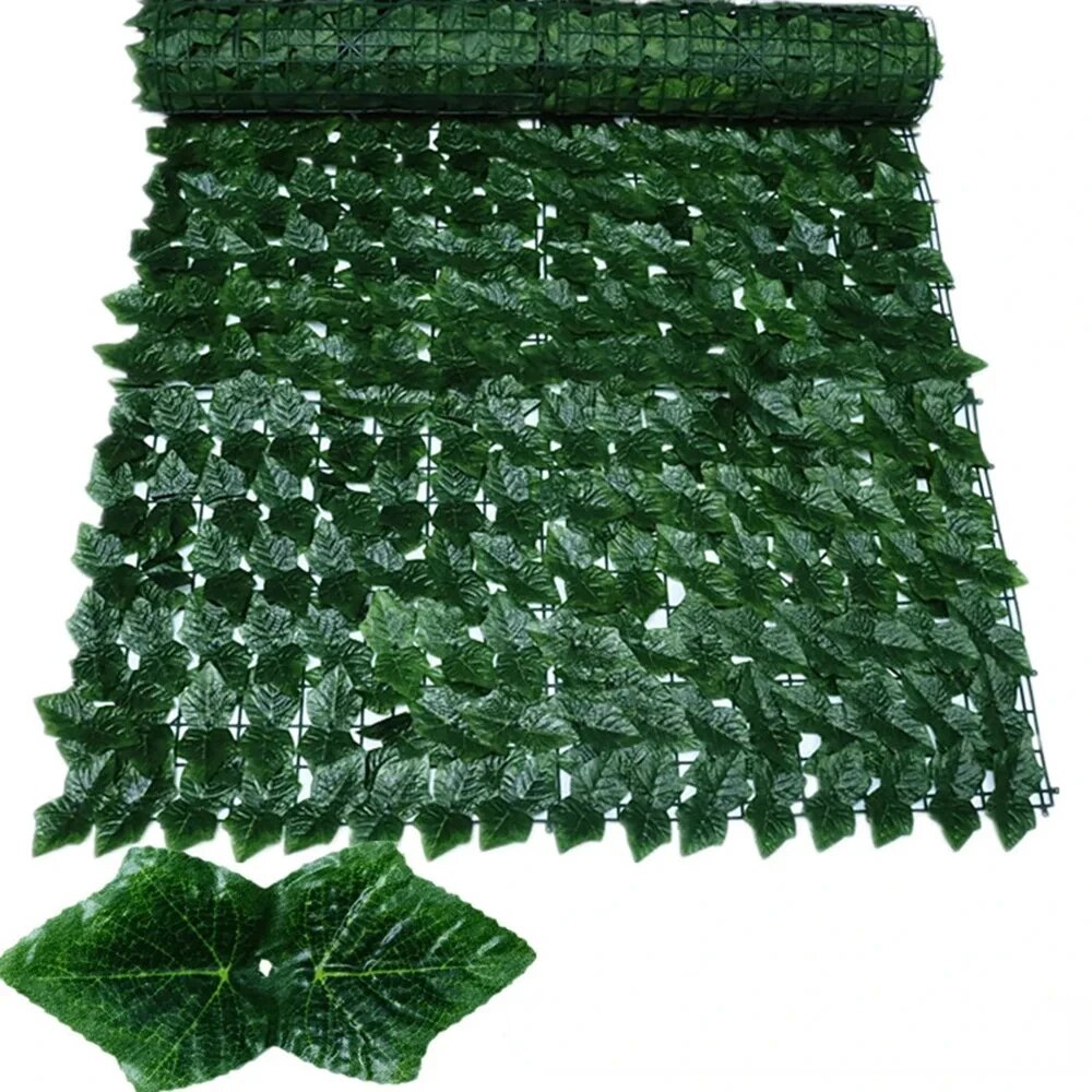 Искусственная изгородь лиственная 50x100 см, Dark Green Grape