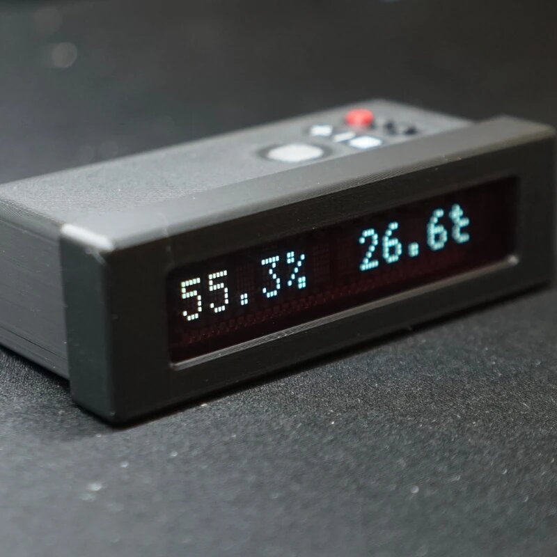 Ретро желтые 2-значные часы VFD Black