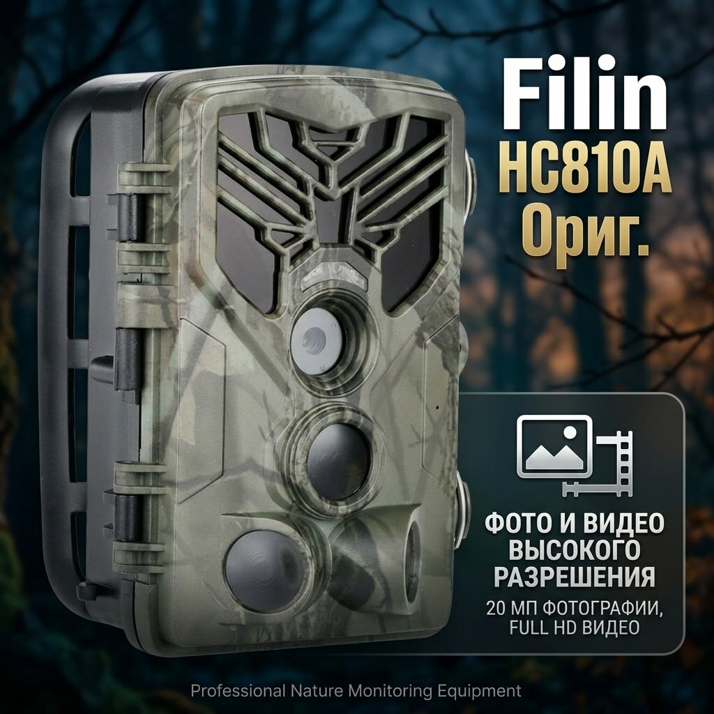 Фотоловушка для улицы, охраны и охоты HC810A с ИК подсветкой
