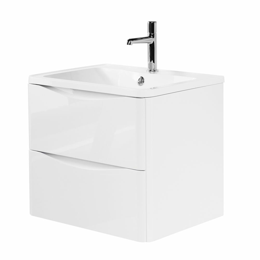 Тумба с раковиной BelBagno Acqua 60 подвесная Bianco Lucido