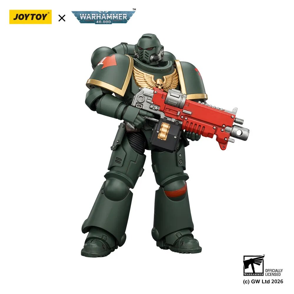 Подвижная фигурка JOYTOY Warhammer 40K 1/18 Action Figures Dark Angels Intercessors with Bolt Rifle, Bolt Pistol and Chainsword