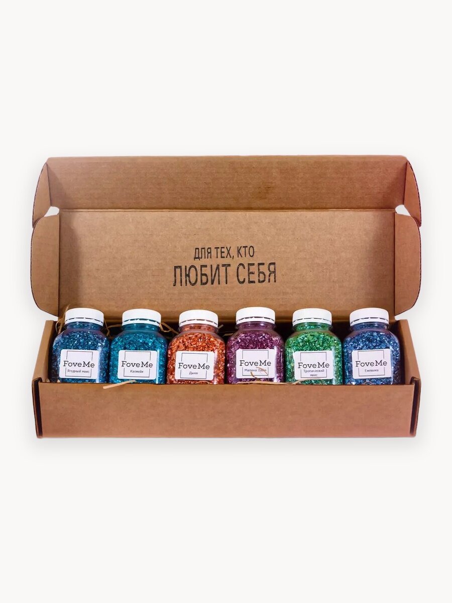 Набор подарочный соль для ванны с шиммером