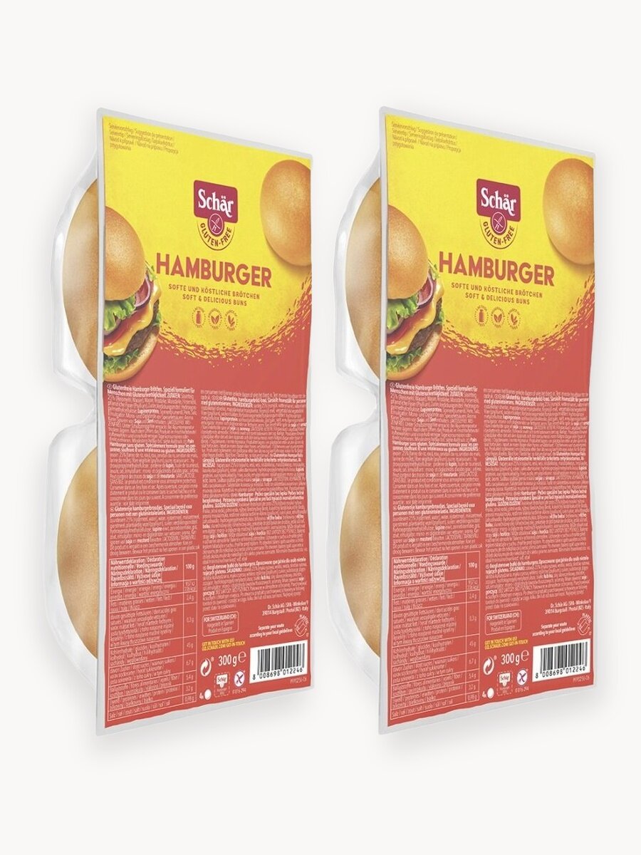 Булочки для гамбургера, т. м. Dr. Schar, 300 г (2 шт)