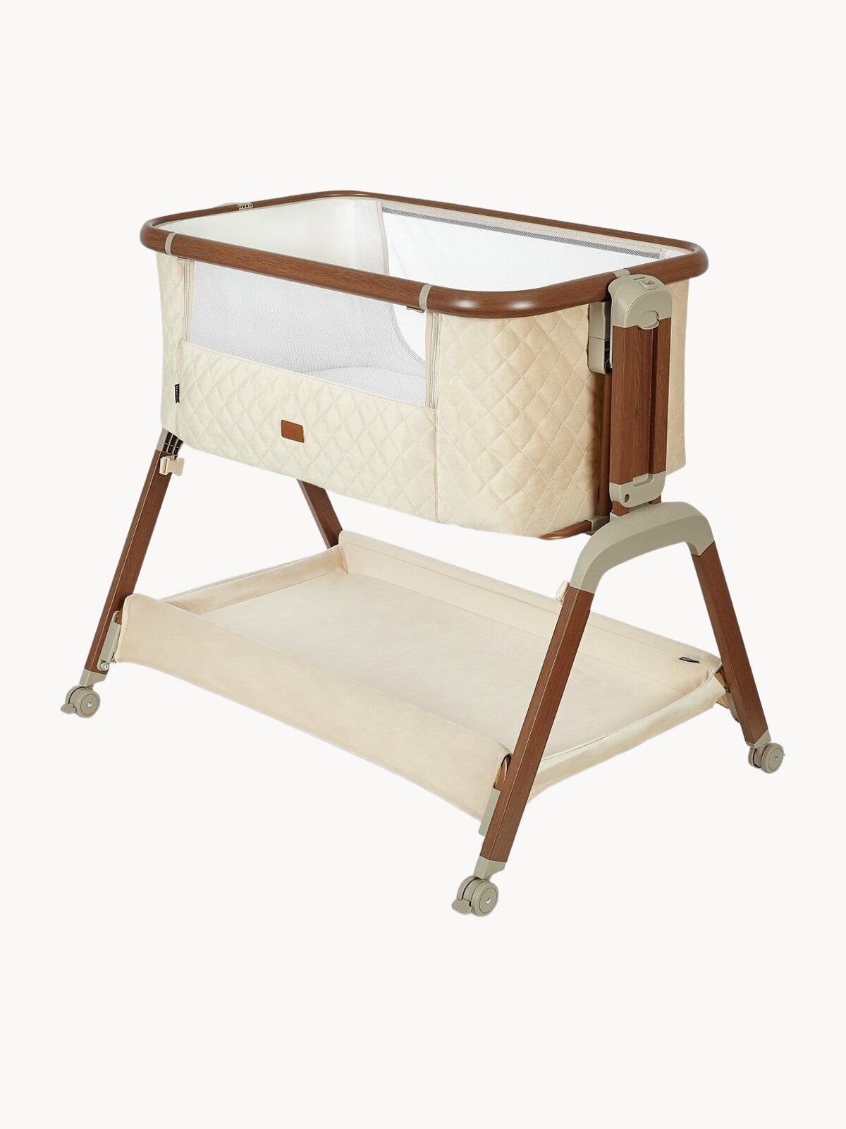 Приставная кроватка для новорожденных Nuovita Accanto Perfetto, бежевая
