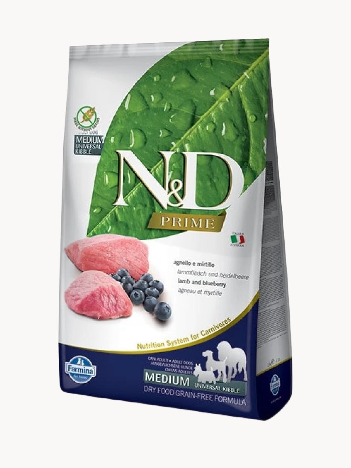 Сухой корм Для собак Медиум Макси 2,5 кг Ягненок филе Farmina ND Prime Для взрослых собак
