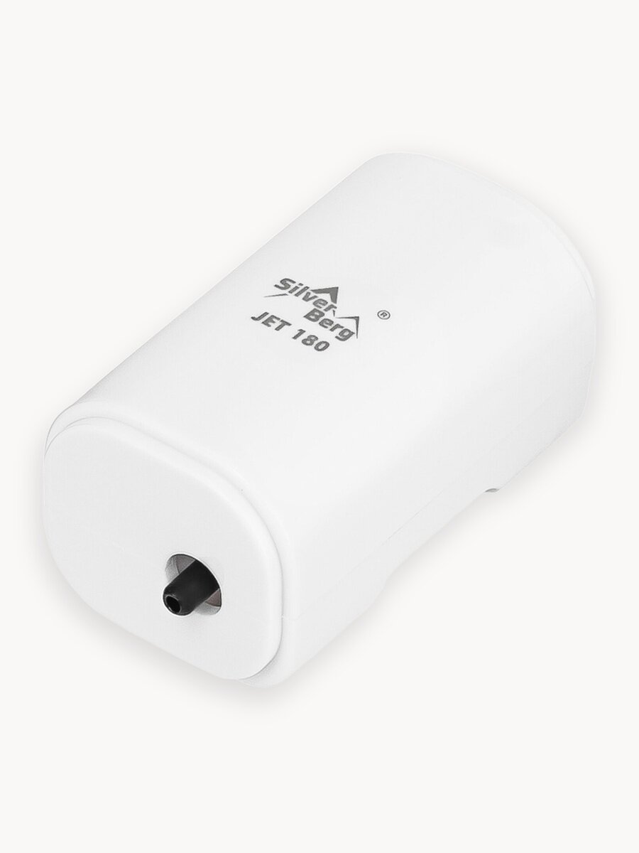 Тихий компрессор для аквариума до 100л, с низким уровнем шума, без комплекта для подключения, Silver Berg Jet 180 Body