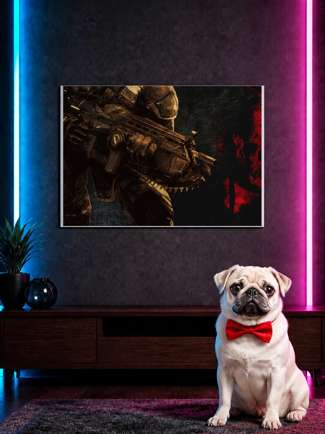 Плакат Gears of War Герои — детализированный игровой арт A3
