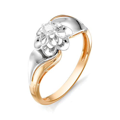 Кольцо, золото, 585 проба, бриллиант