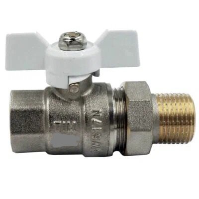 Кран шаровой 11/4 с американкой гш ручка белая усиленный TIM