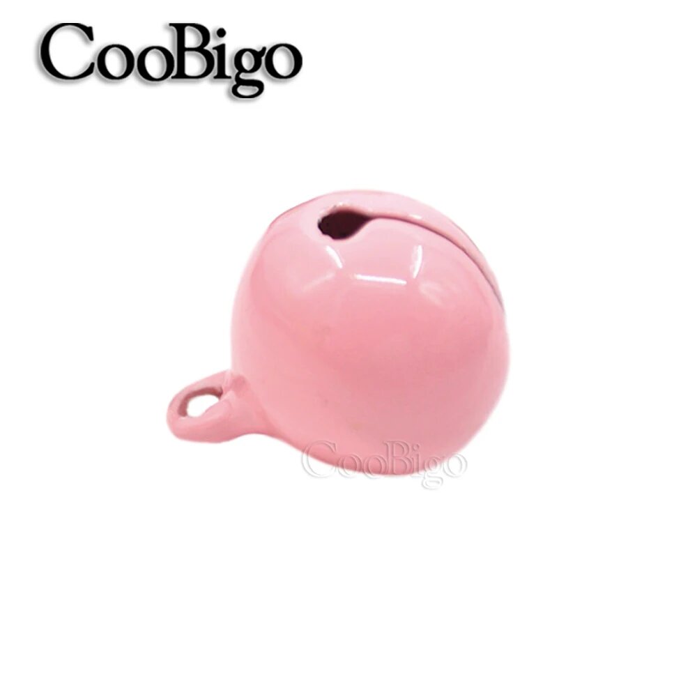 Медные мини-колокольчики 13 мм, набор из 20/50 штук Розовый, Baby Pink, 20 Pcs