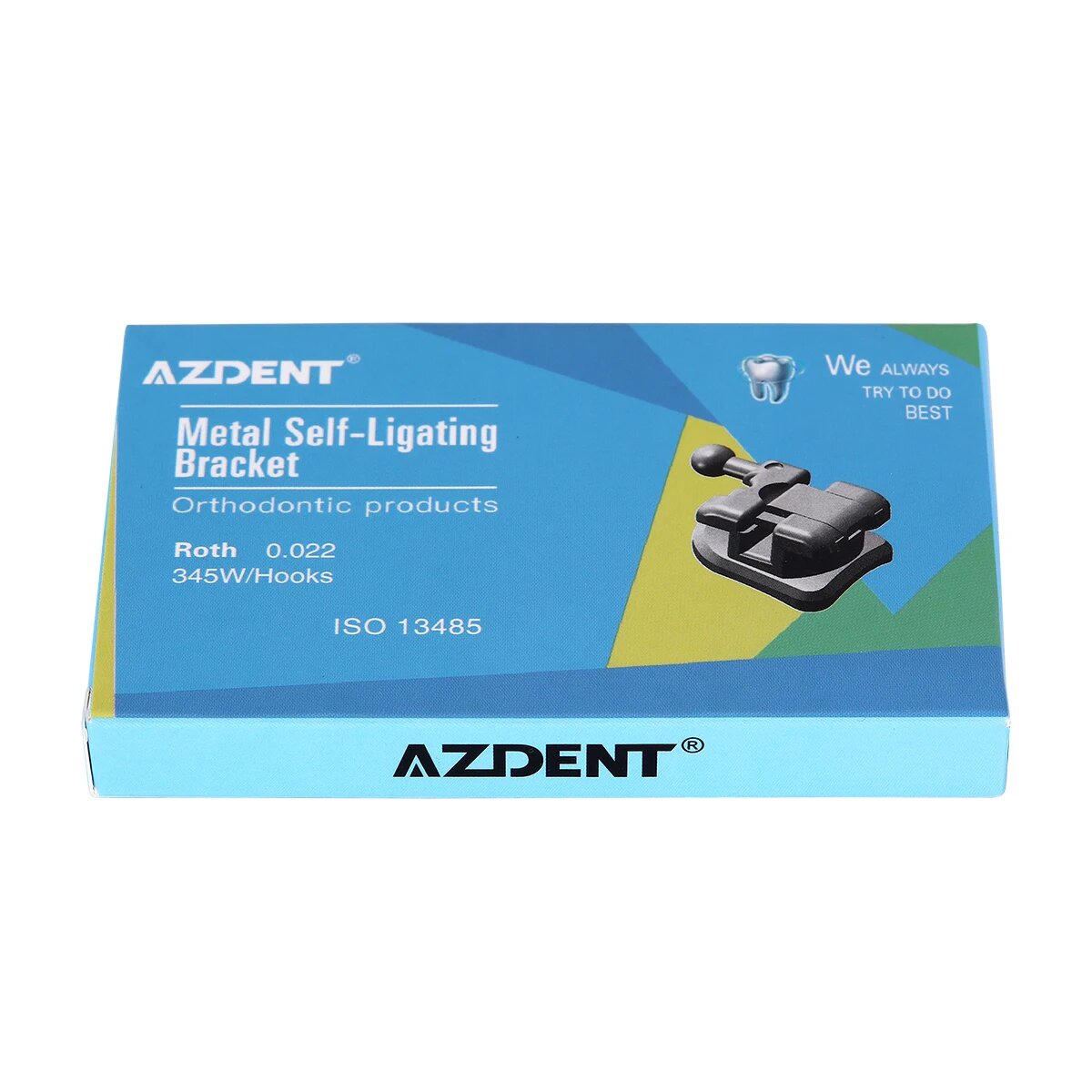 Брекеты ортодонтические AZDENT Metal Self-Ligating Roth 0.022 345W/Hooks
