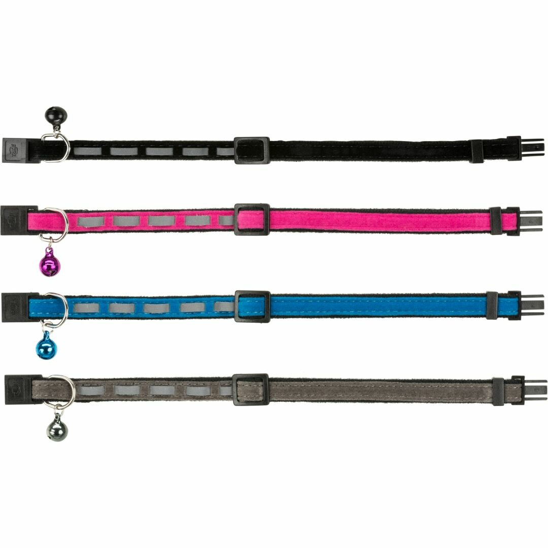 Trixie ошейник для кошек вельветовый с отражателем (4172)