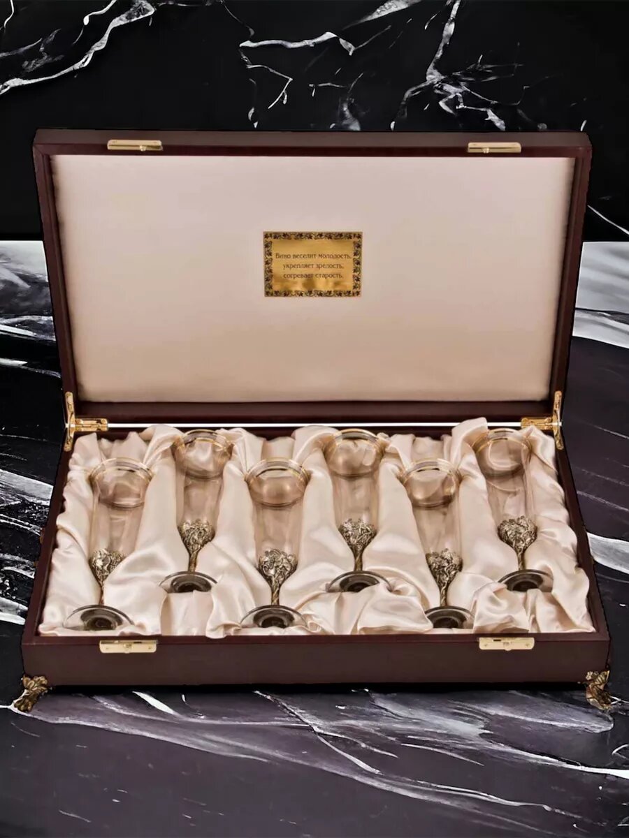 Набор 6 бокалов для шампанского "Богемия"