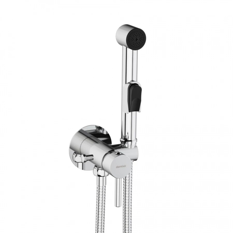 Смеситель встраиваемый Damixa Option 211000000 с гигиеническим душем, монтируемый в стену, c крючком