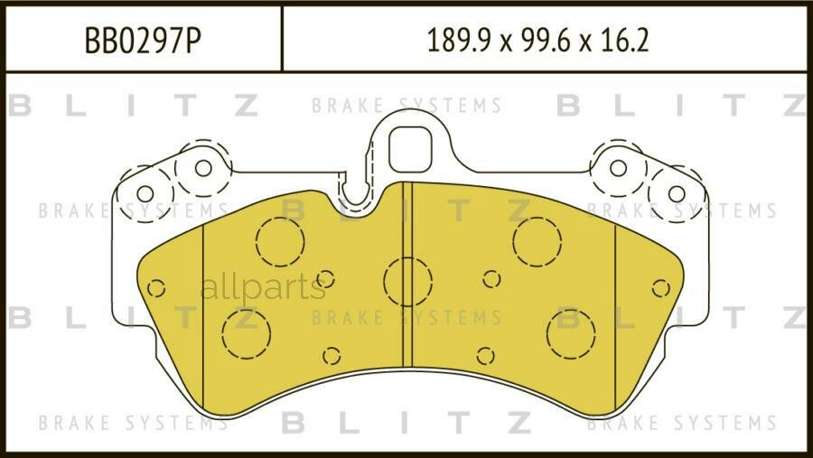BLITZ BB0297P Колодки тормозные дисковые передние