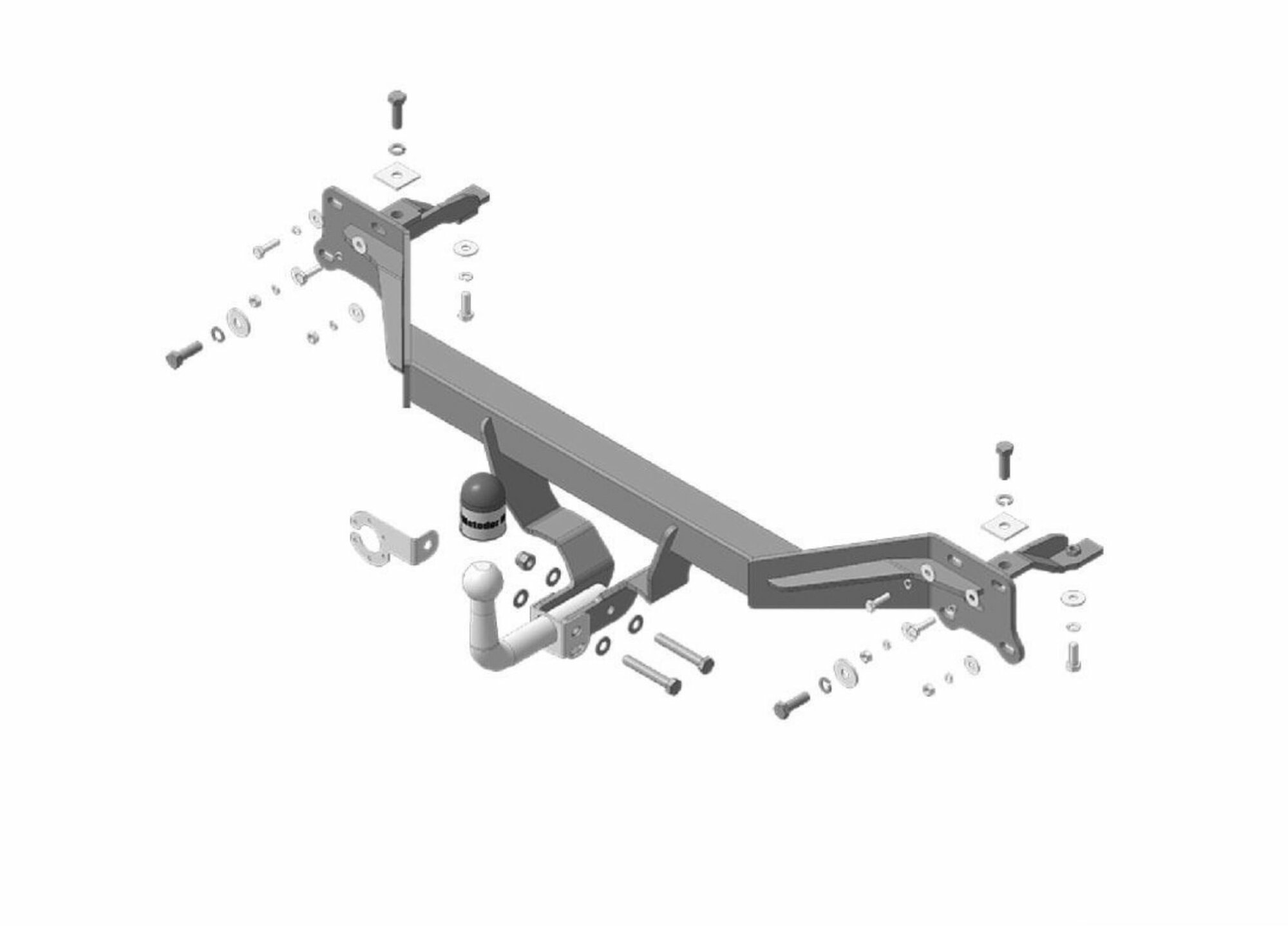 Фаркоп Motodor для Infiniti G 2006-2014 (оцинк. Шар) (90011)(паспорт и сертификат в комплекте)(без электрики) 98001-A