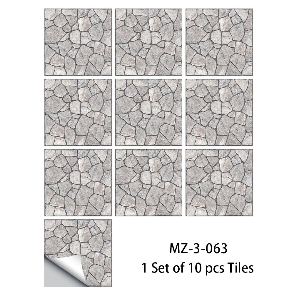 10 шт./компл, матовая плитка в стиле ретро, наклейка на пол, талия, украшение для рабочего стола, наклейки на стены, самоклеящиеся маслостойкие обои из ПВХ