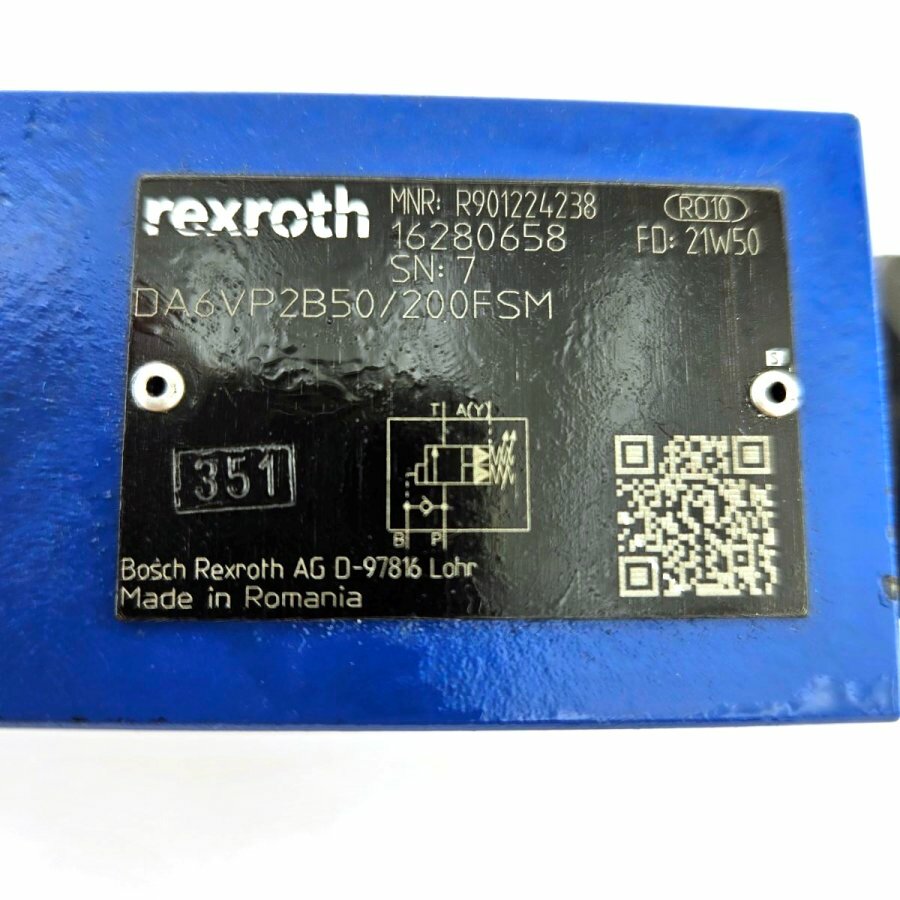 Отсечной клапан Bosch Rexroth DA6VP2B50/200FSM Артикул R901224238
