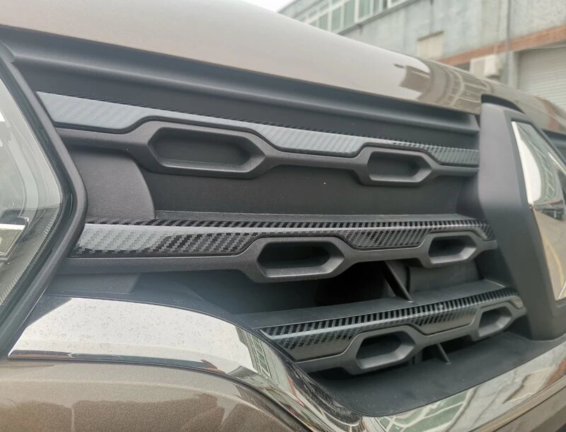 Передняя крышка решетки радиатора автомобиля, хромированная защитная наклейка из CARBON FIBER