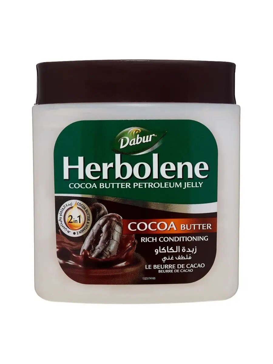 Вазелин "Dabur", с маслом какао и витамином Е, объем 225 мл, 1 шт
